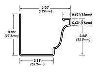 5 inch K Style Gutter Photos, Anaheim, Yorba Linda, Fullerton, Orange, CA